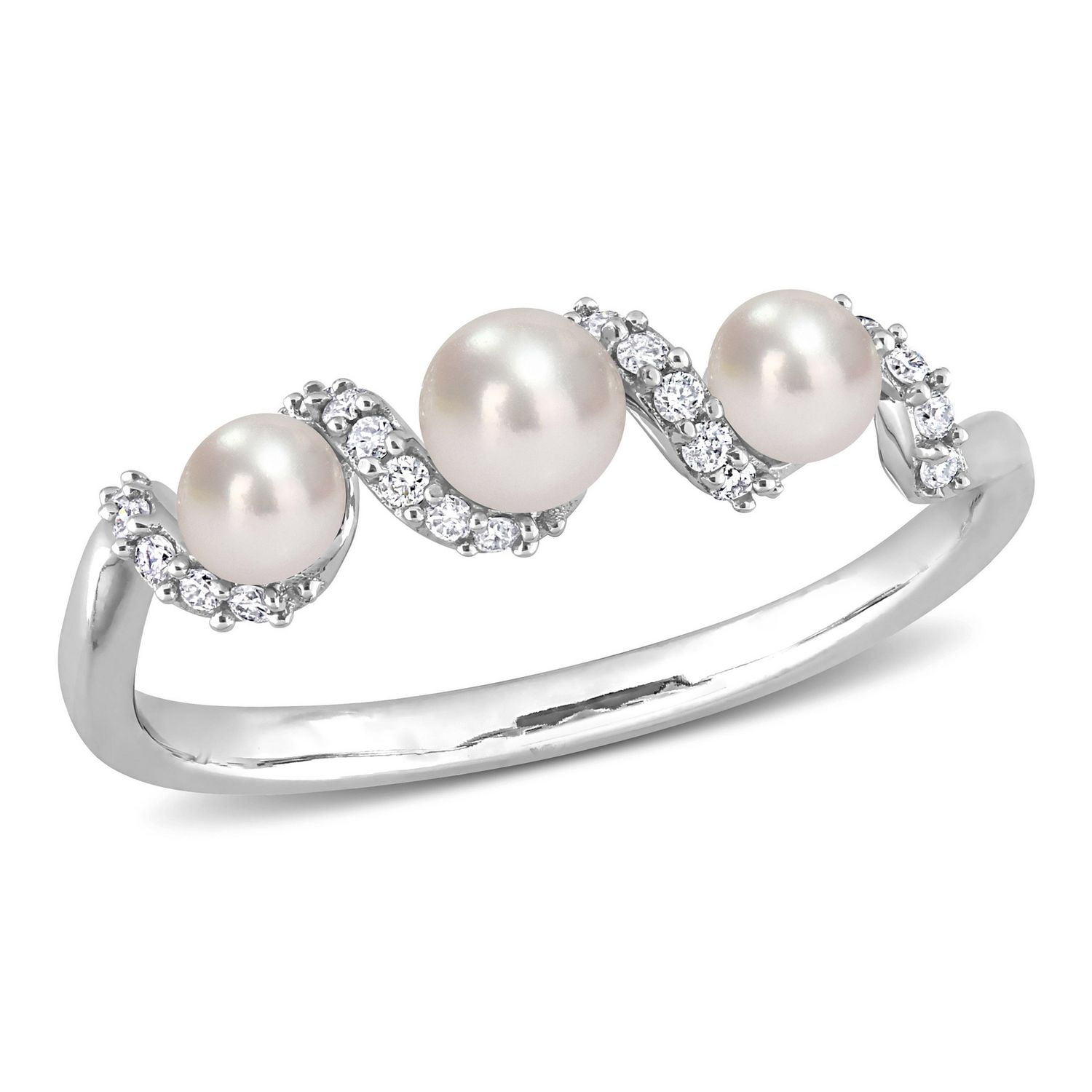 Click here for Miabella Cultured Freshwater Pearl And 1/10 Carat... prices