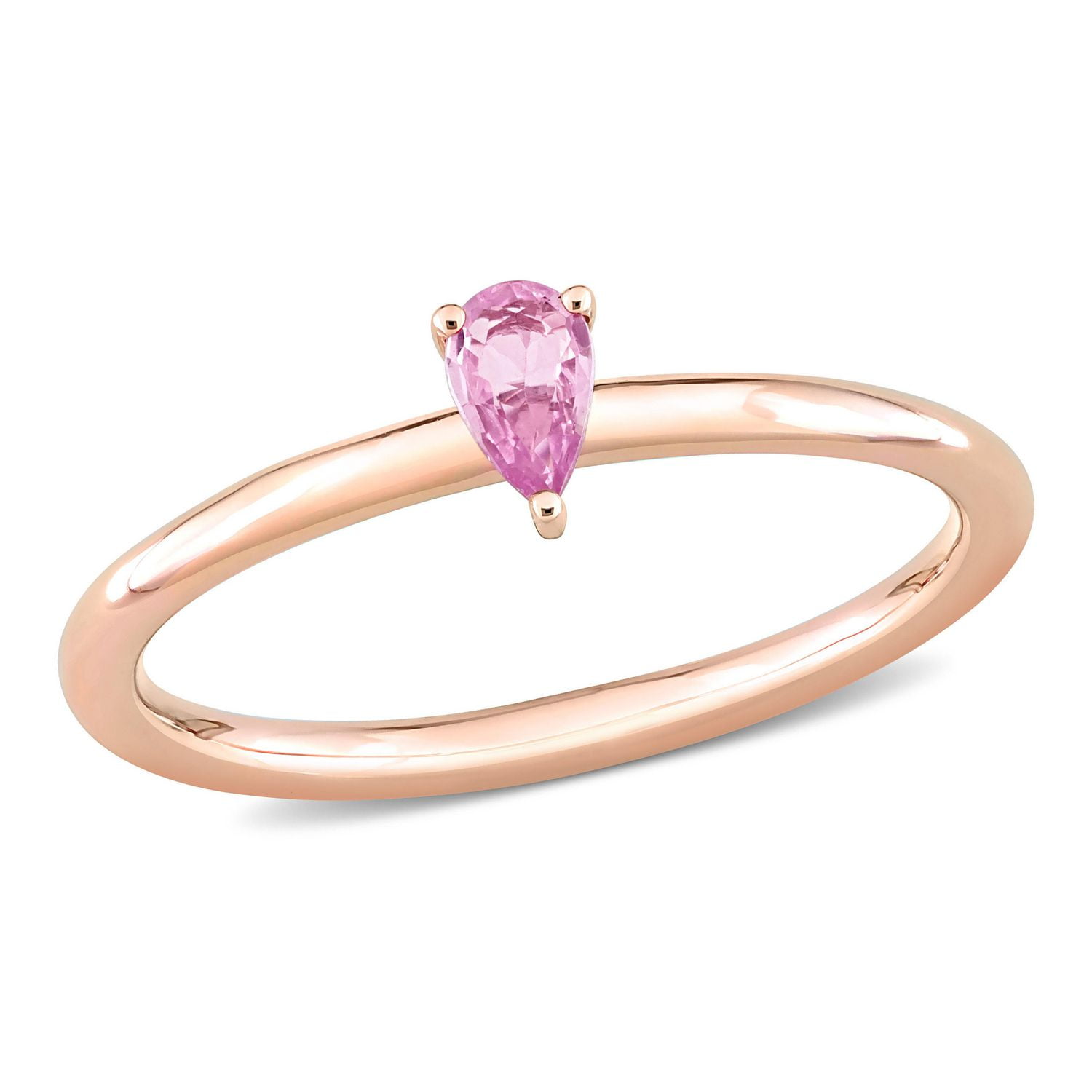Click here for Miabella 1/4 Carat T. G.W. Pink Sapphire 10k Rose... prices