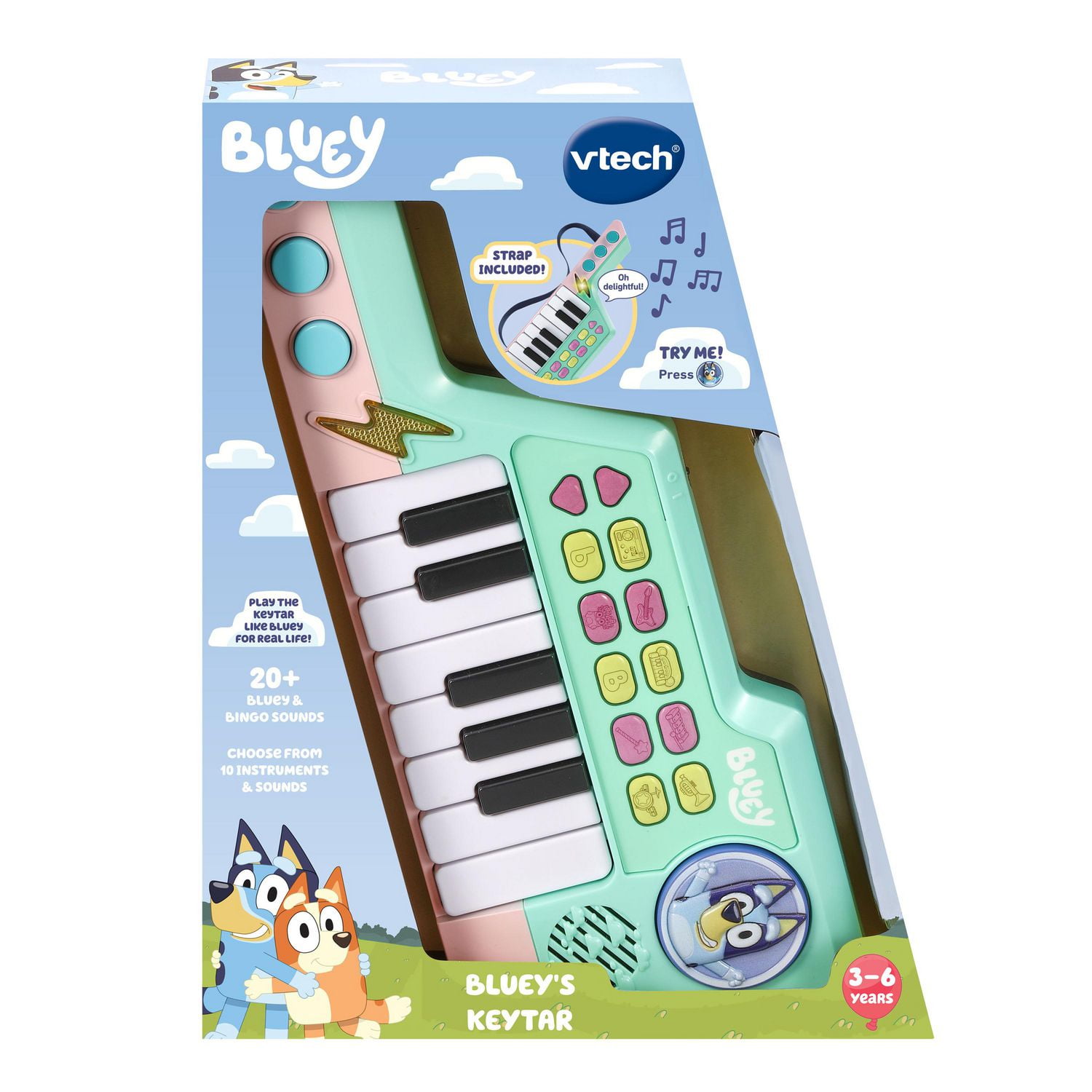 VTech Bluey Bluey s Keytar English Version 3 6 Years