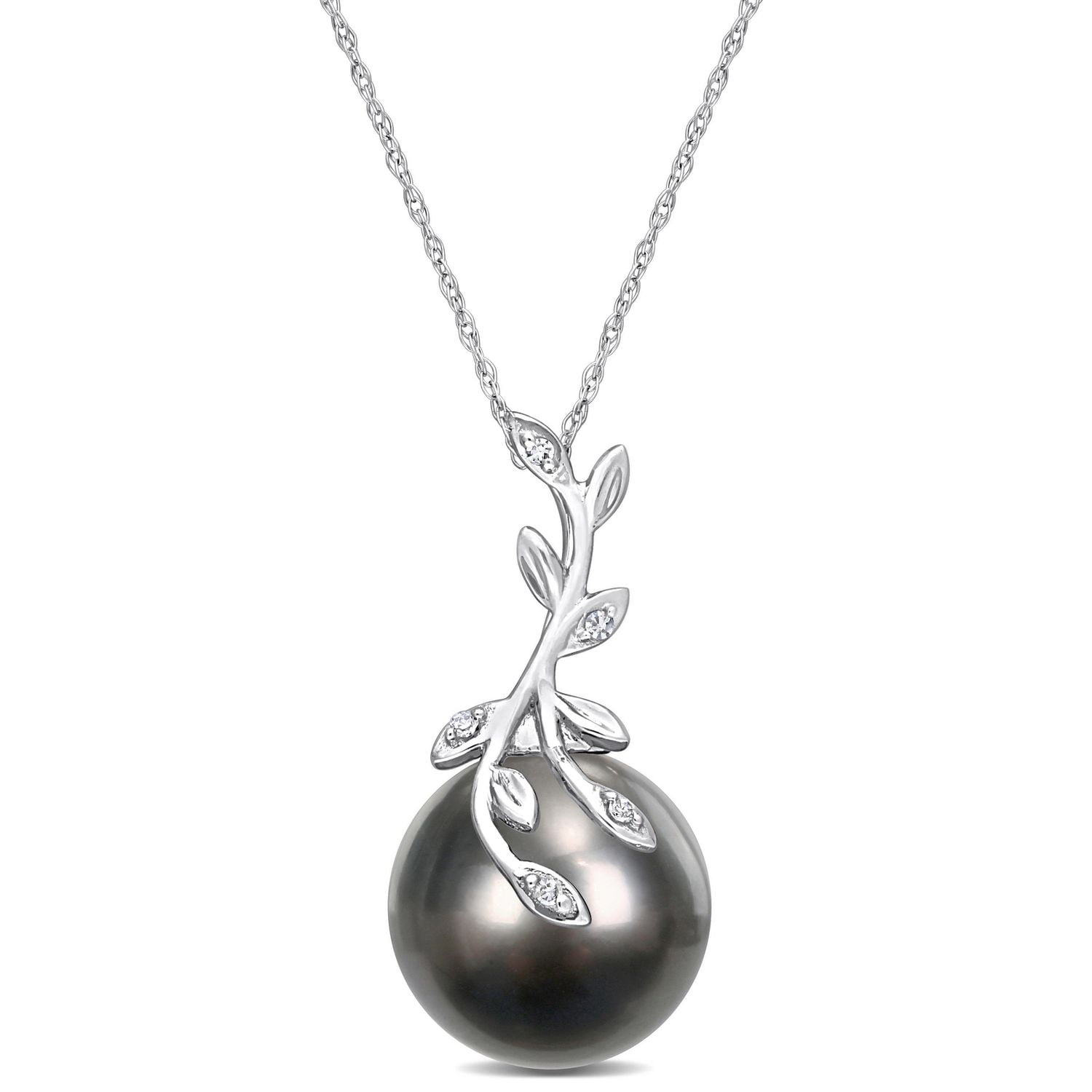 Click here for Miabella Tahitian Cultured Pearl & Diamond Accent... prices