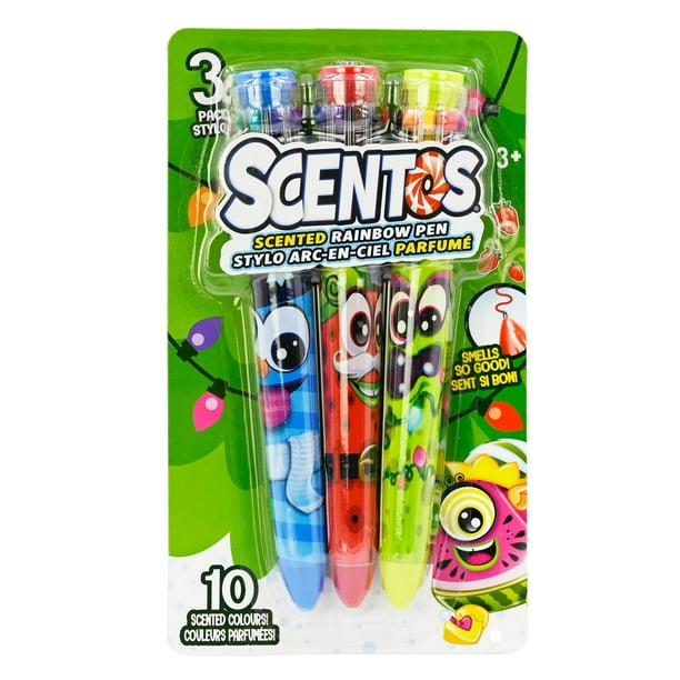Scentos Fruity Scented 3ct Assorted Christmas 10 Color Pens - Walmart.ca
