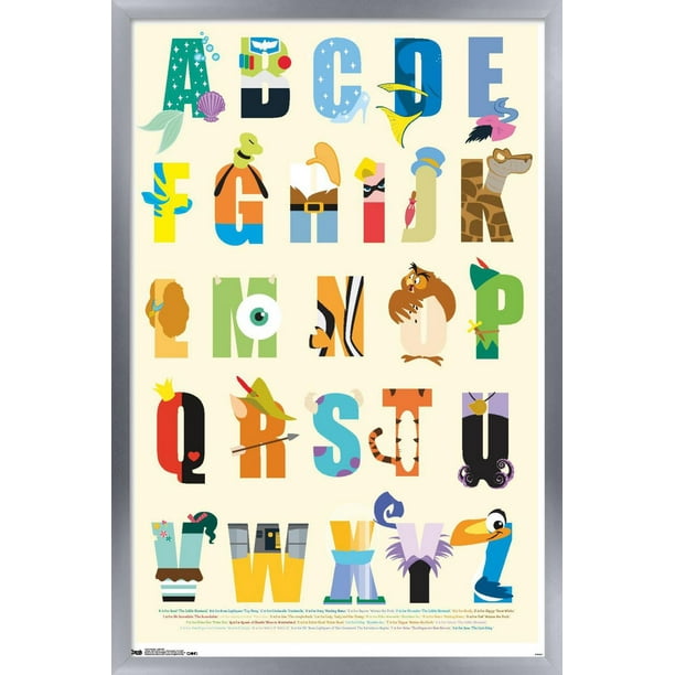 Disney Characters as the Alphabet Wall Poster, 22.375" x 34" - Walmart.ca