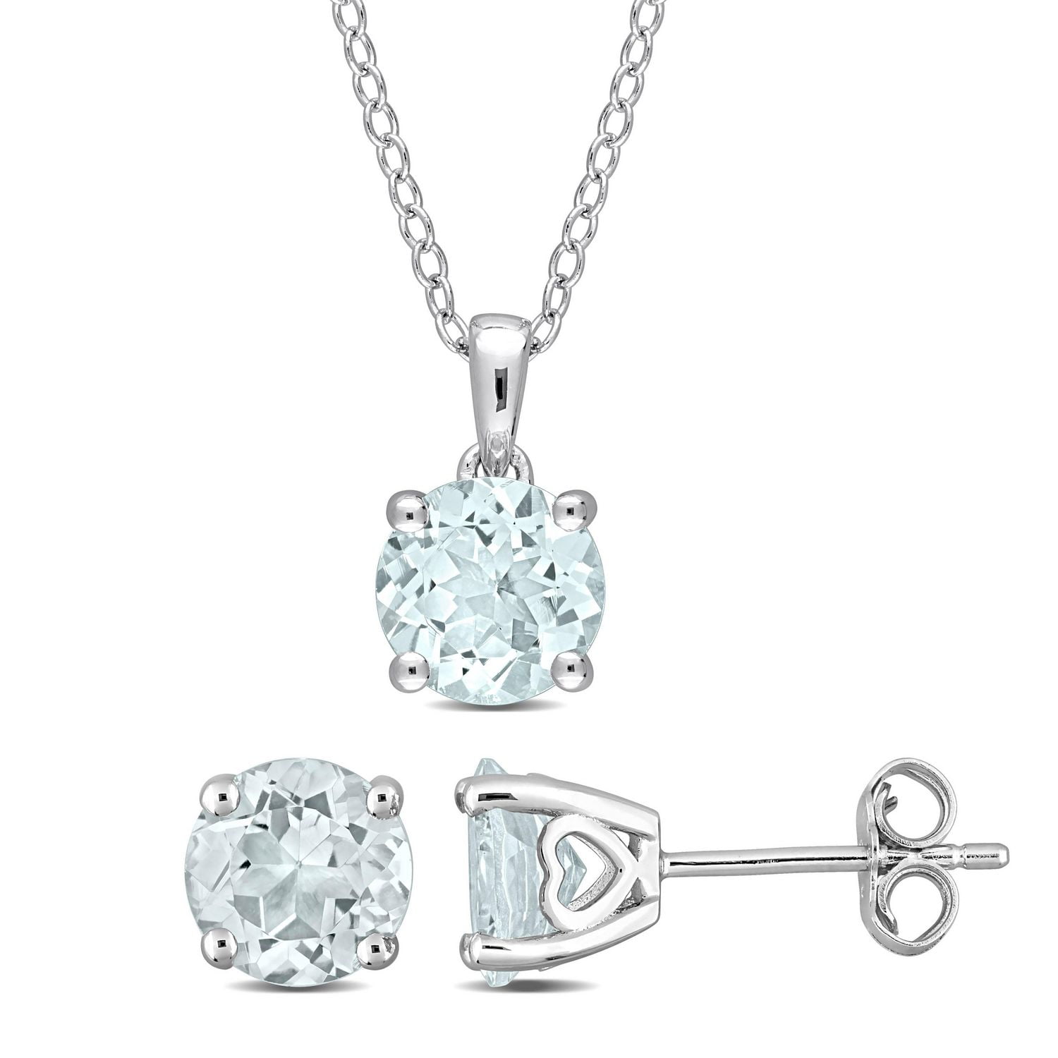 Click here for Miabella 2-Piece Set 3-1/2 Carat T. G.W. Aquamarin... prices