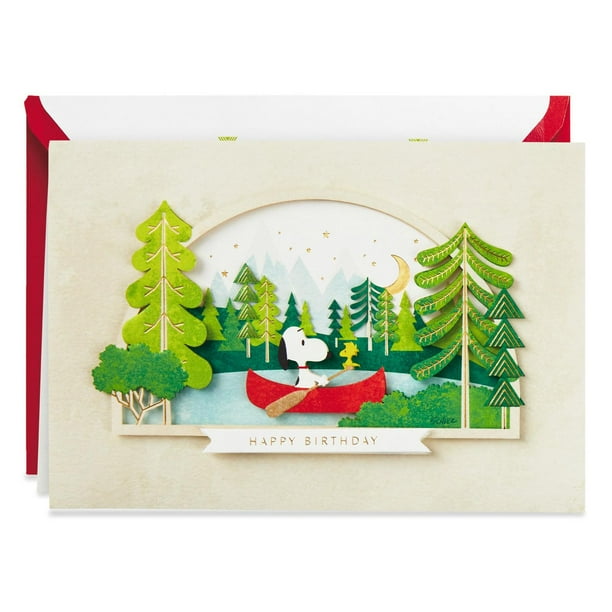 Hallmark Signature Peanuts Birthday Card (Snoopy Canoe) - Walmart.ca