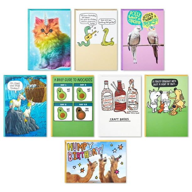 Hallmark Shoebox Funny Birthday Cards Assortment (8 Cards with ...