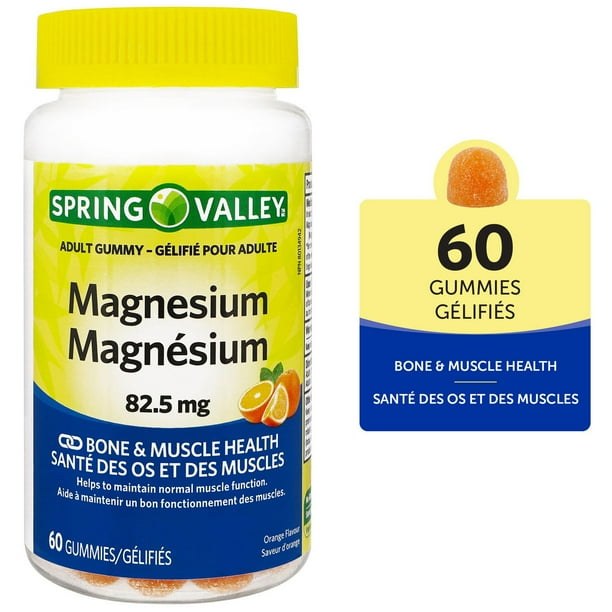 Spring Valley Magnesium, 82.5 mcg, 60 Gummies - Walmart.ca