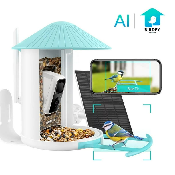 Bird Feeder with Camera, Netvue Birdfy Smart Bird Feeder with AI Identify 6000+ Bird Species ...