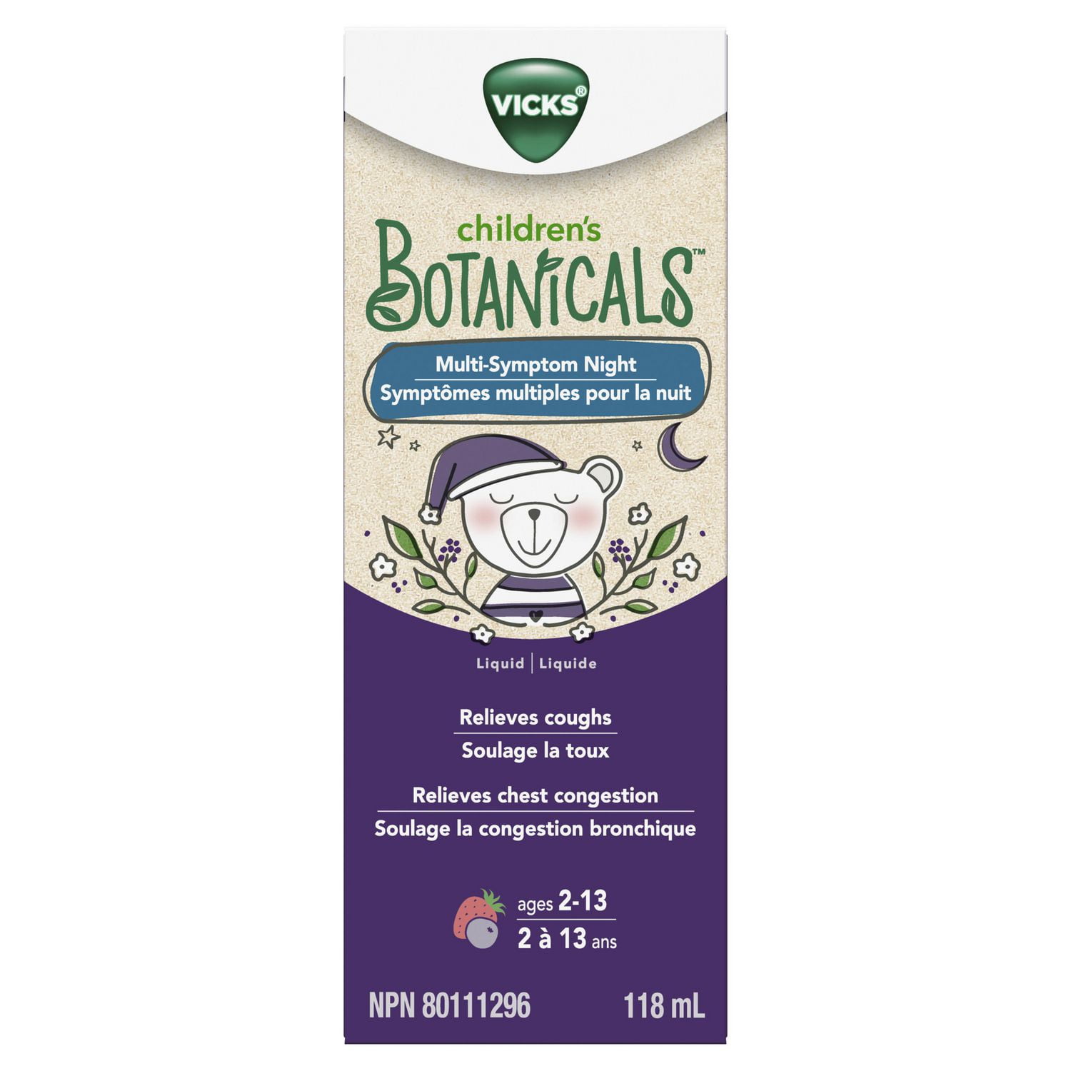 Vicks Children's BOTANICALS Multi-Symptom, Nighttime Syrup, Botanical ...