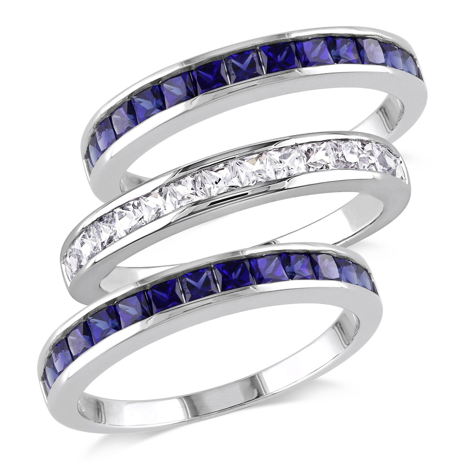 Click here for Tangelo 2-1/4 Carat T. G.W. Created Blue And White... prices