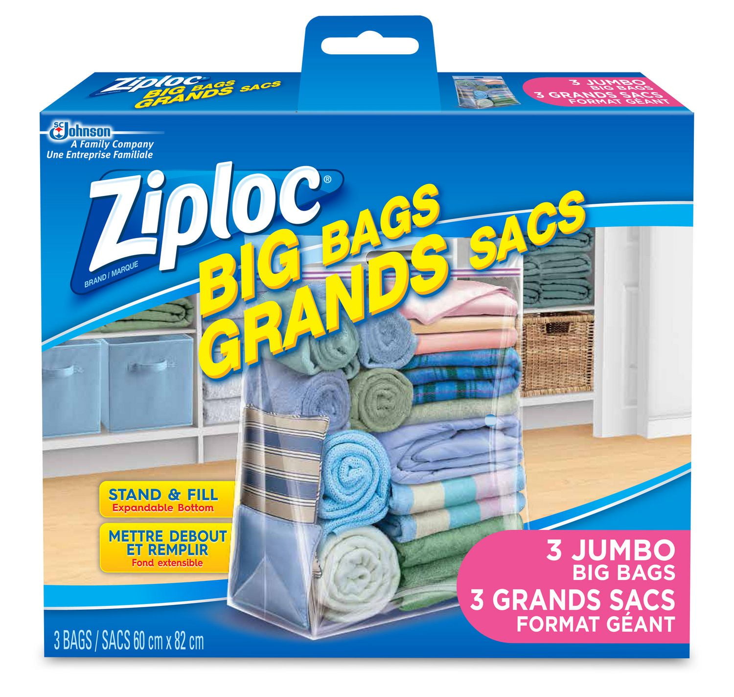Ziploc Big Bags Storage Bags XXLarge Jumbo 3 Bags Walmart Canada