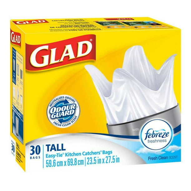 Glad Tall Kitchen Catcher Bags 30 Ct - Walmart.ca
