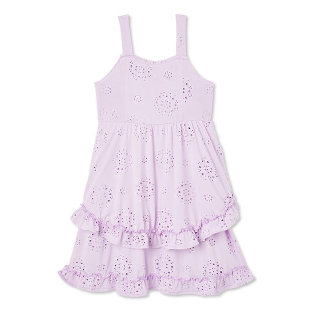 Justice Girls' Tiered Eyelet Dress - Walmart.ca
