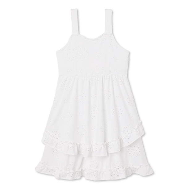 Justice Girls' Tiered Eyelet Dress - Walmart.ca