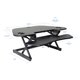Rocelco 46" Height Adjustable Corner Standing Desk Converter with Anti ...