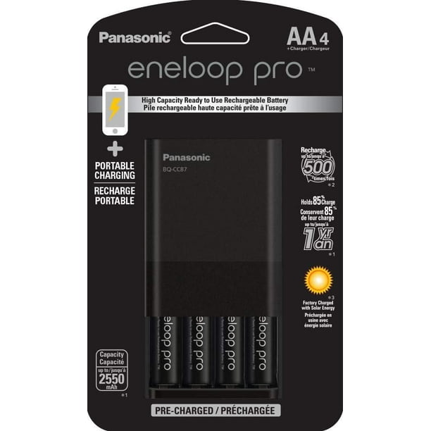 Panasonic Eneloop Individual Battery Charger With Portable Charging