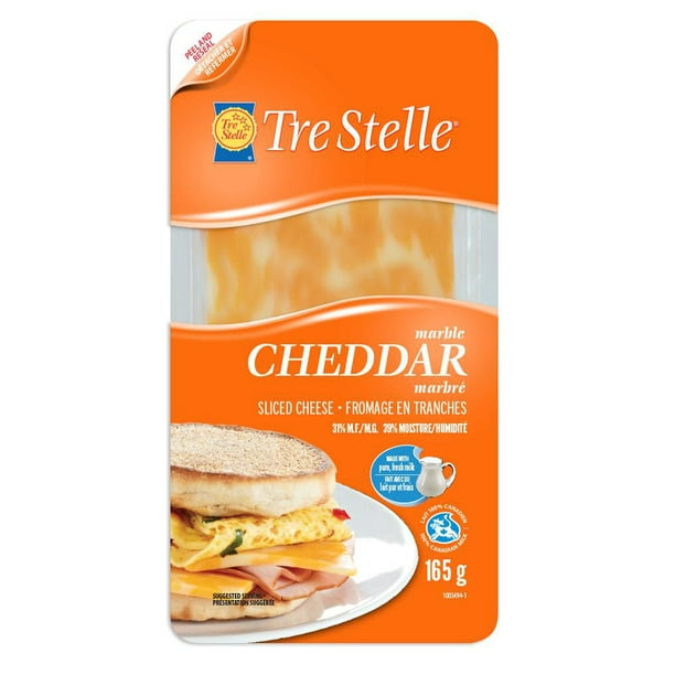 Tre Stelle Marble Cheddar Sliced Cheese - Walmart.ca