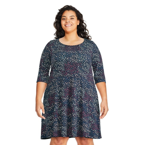 George Plus Women's Skater Dress, Sizes 1X-4X - Walmart.ca