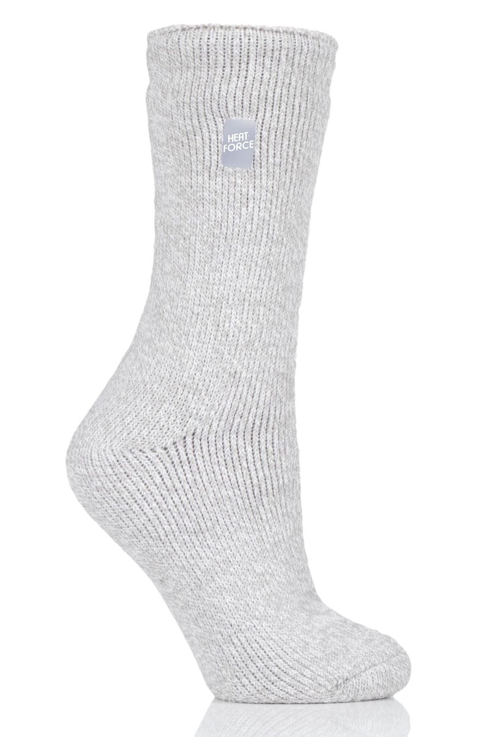 Click here for Heat Force Womens Light Grey/ Cream Twist Crew Soc... prices