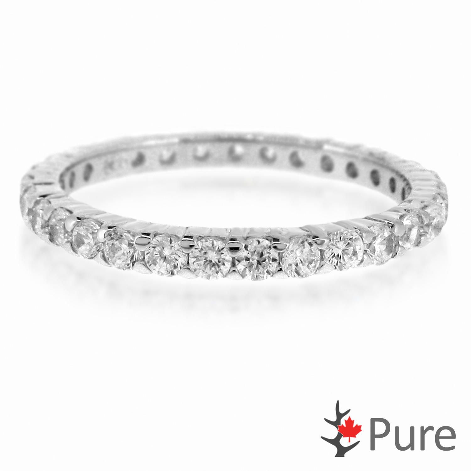 Pure Cubic Zirconia Eternity Ring set in Sterling Silver | Walmart Canada
