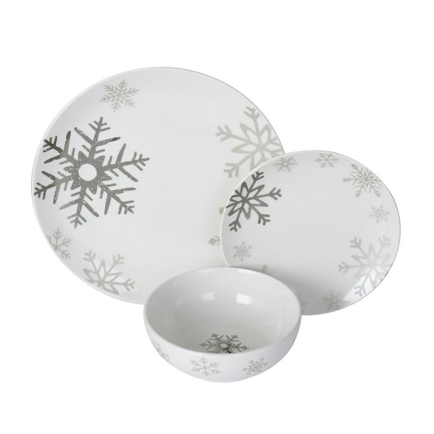 HOLIDAY TIME 12PCS PORCELAIN DINNERWARE SET XMAS DESIGN PATTERN ...