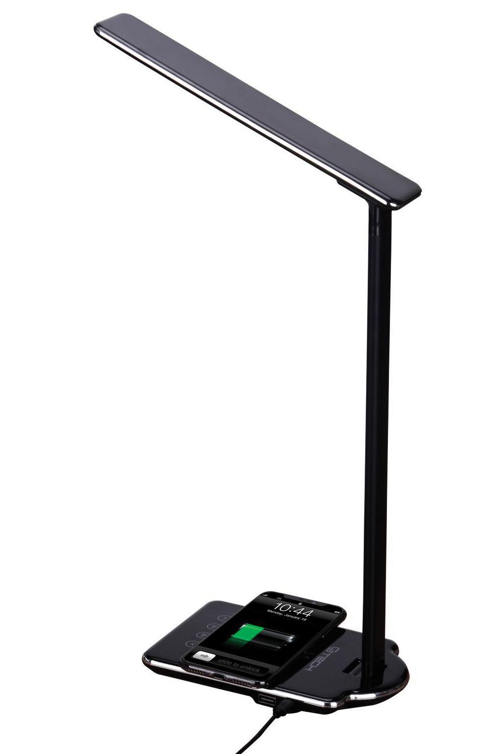 CJ Tech Wireless Qi Charging LED Dimmable Desk Lamp - Black | Walmart ...