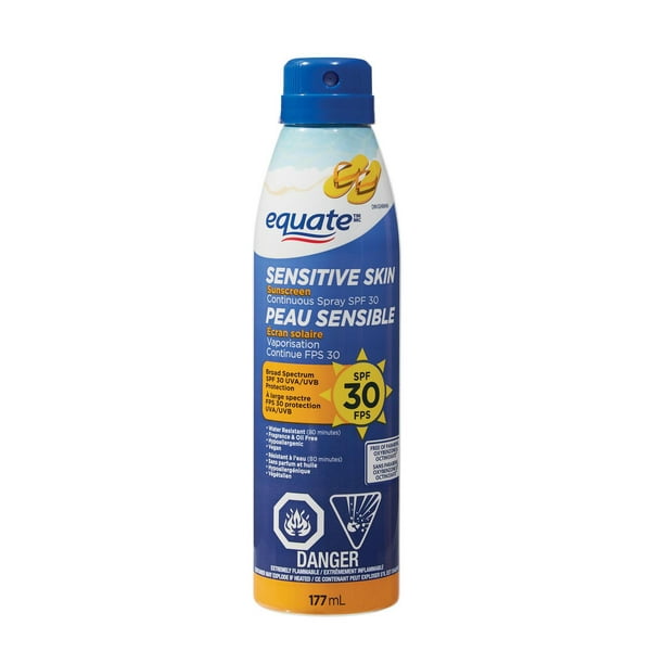 Equate Sensitive Skin SPF 30 Continuous Spray Sunscreen - Walmart.ca