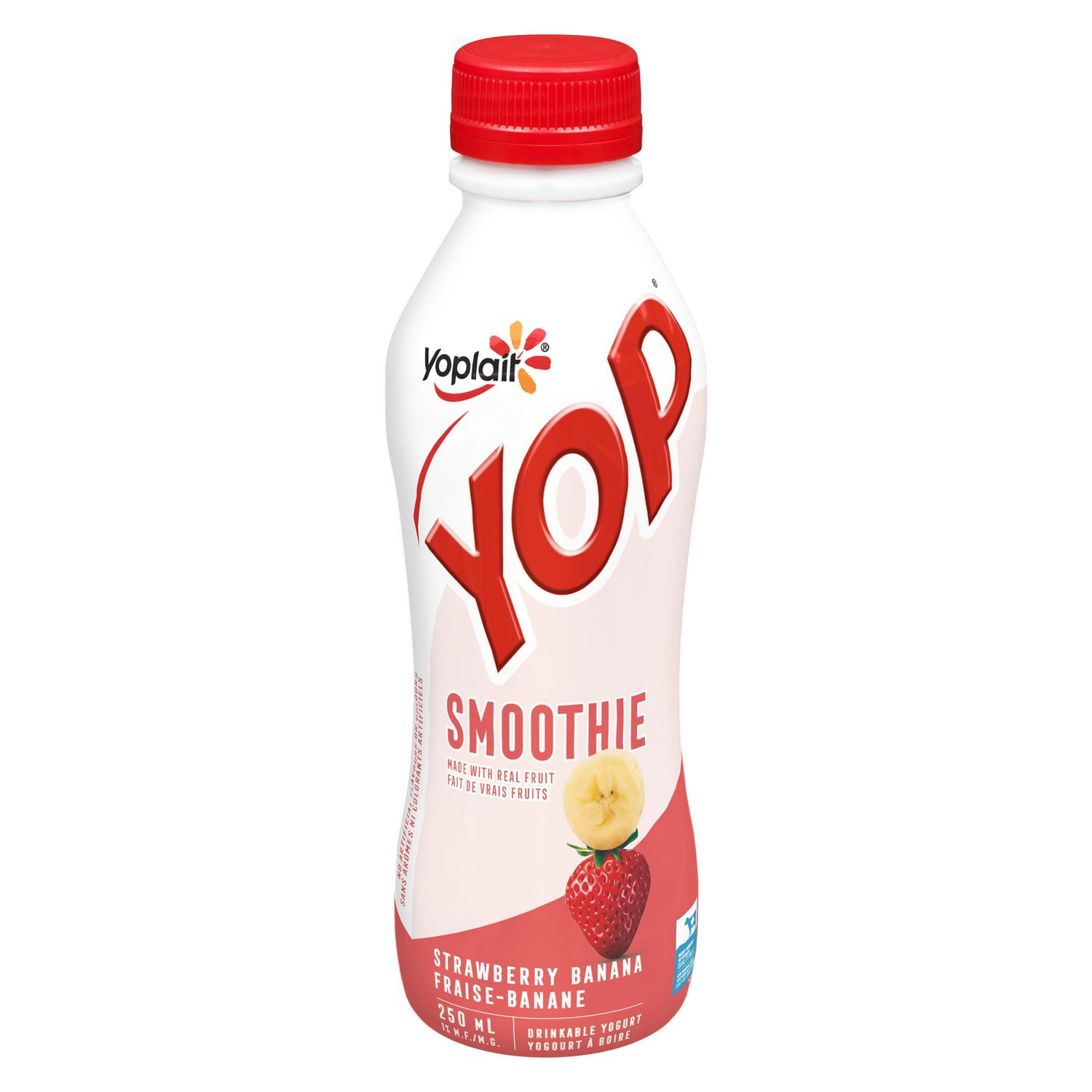 Yop By Yoplait Strawberry Banana Smoothie Drinkable Yogurt Walmart Canada
