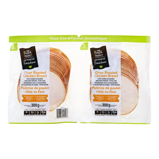 Your Fresh Market Oven Roasted Chicken Breast (Value Size), 2 x 300 g ...