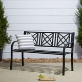 Paracelsus 4-Foot Metal Garden Bench in Black - Walmart.ca