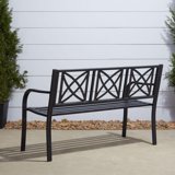 Paracelsus 4-Foot Metal Garden Bench in Black - Walmart.ca
