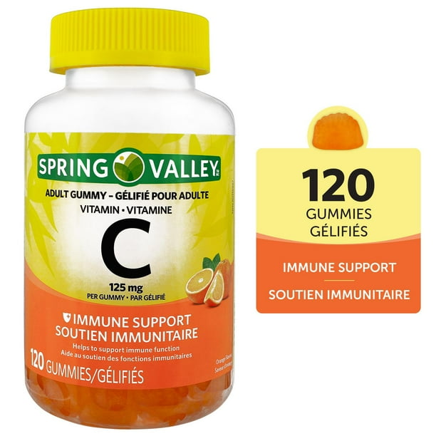 Spring Valley Vitamin C 125mg, 120 Adult Gummies - Walmart.ca