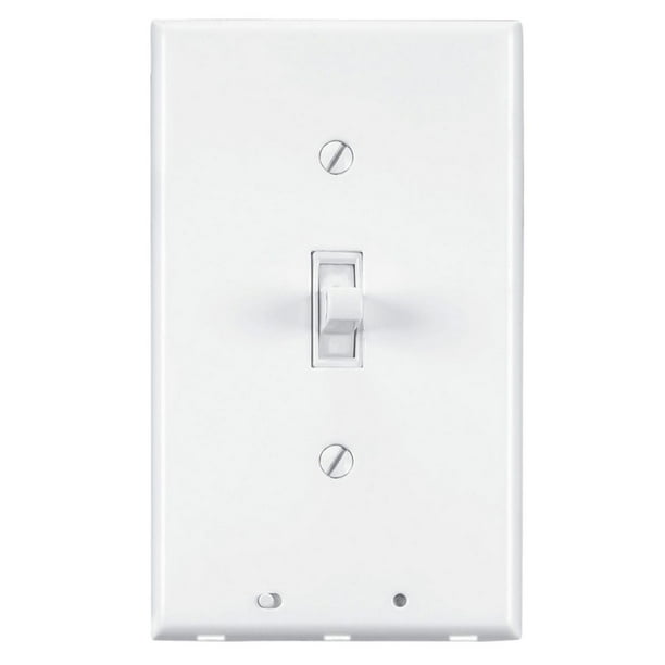 Vision Lighted Non-Metallic White Toggle Switch Cover Plate - Walmart.ca
