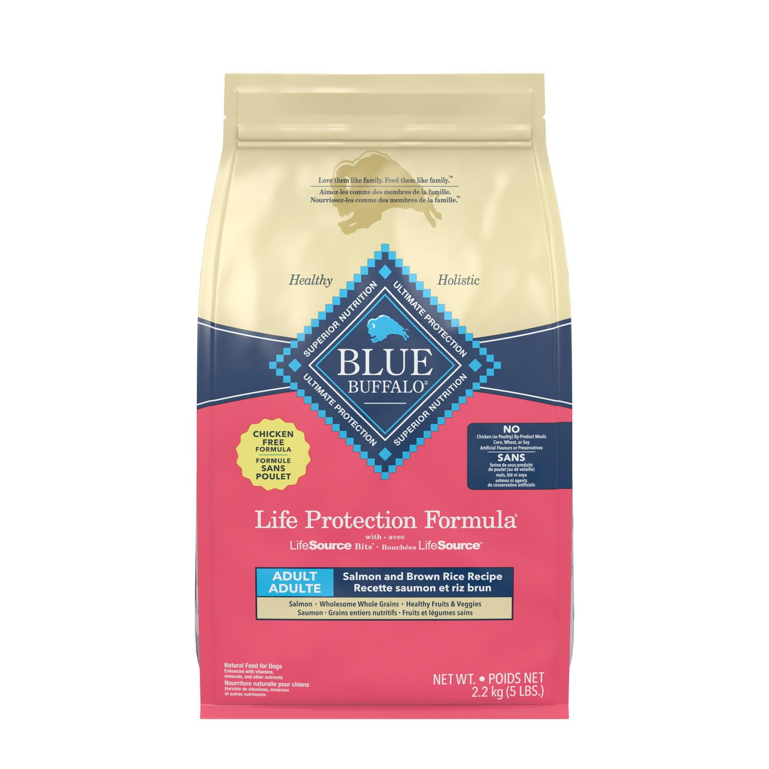 BLUE Life Protection Formula Adult Salmon & Brown Rice Dry Dog Food ...