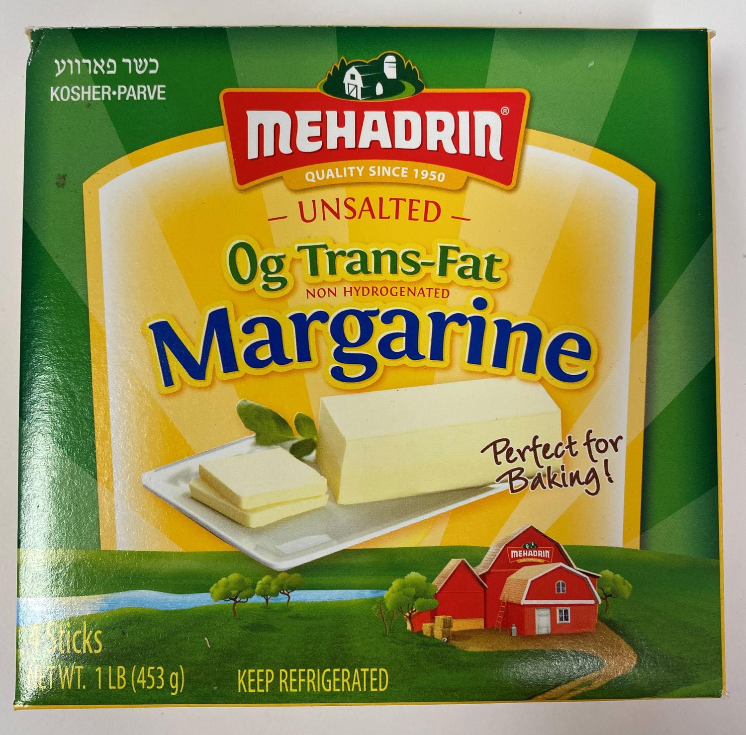 Unsalted 0g Trans-Fat Mehadrin Margarine | Walmart Canada