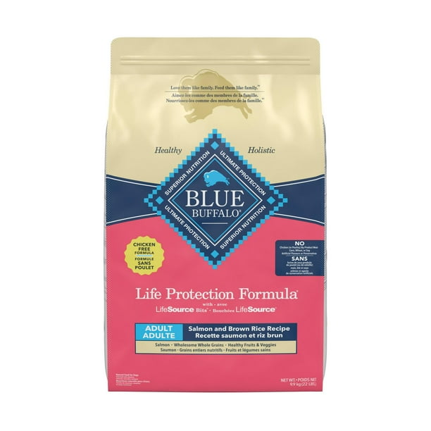 BLUE Life Protection Formula Adult Salmon & Brown Rice Dry Dog Food ...