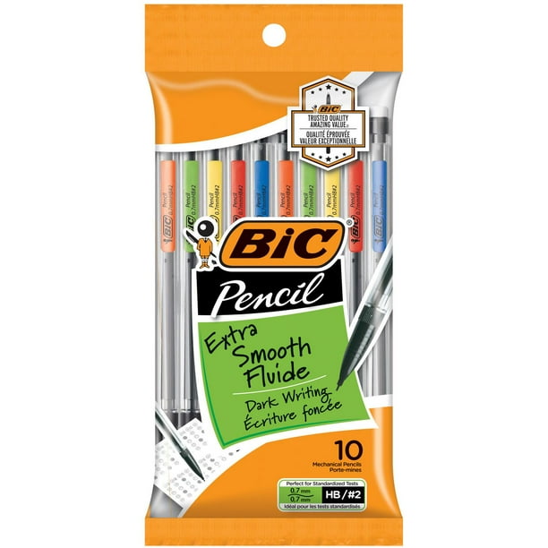 BIC Extra Smooth Mechanical Pencils with Erasers, Medium Point (0.7 mm ...