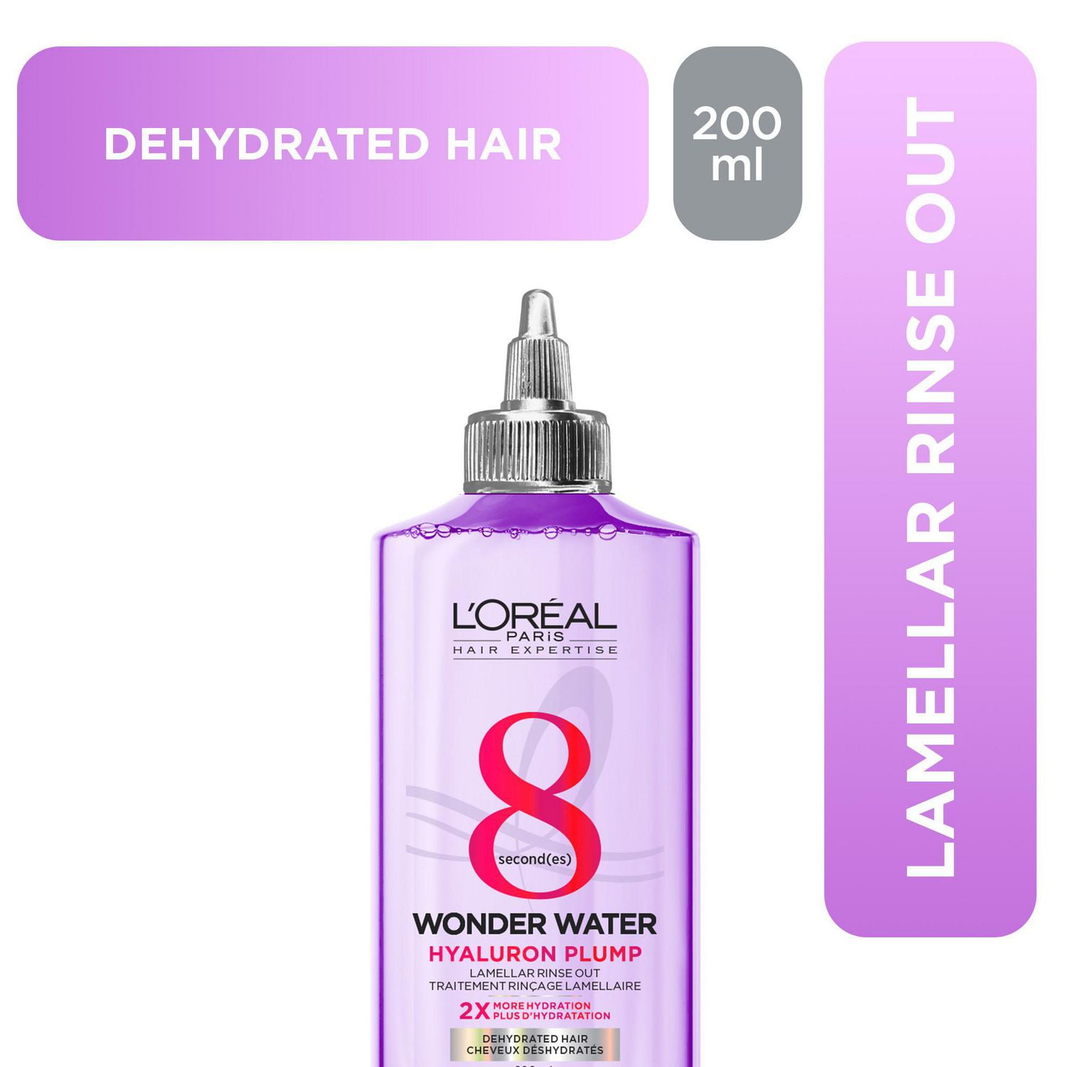 L'Oréal Paris Hyaluron Plump Wonder Water, Hair Treatment, Lamellar ...