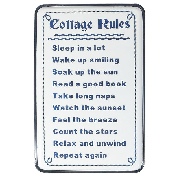 Metal Wall Sign (Cottage Rules) - Walmart.ca