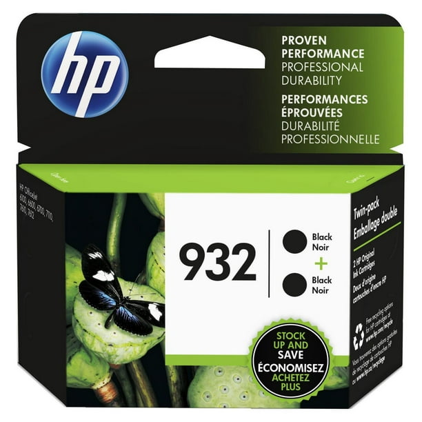 HP 932 Black Original Ink Cartridges, 2 pack (L0S27AN) - Walmart.ca