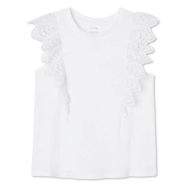 George Girls' Embroidered Trim Tank - Walmart.ca