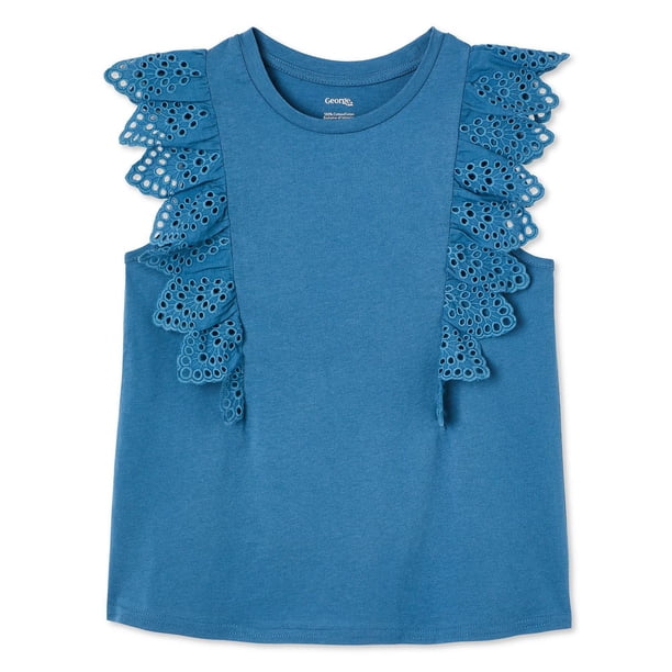 George Girls' Embroidered Trim Tank - Walmart.ca
