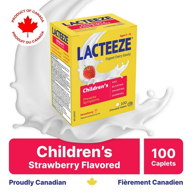 Lacteeze for Children, Lactase enzyme for kids- Relief from Lactose ...
