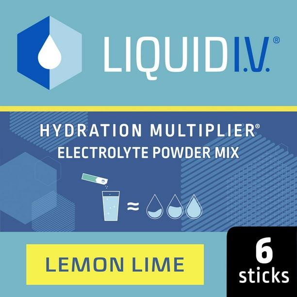 Liquid I.V. Lemon Lime Hydration Multiplier Electrolyte Drink Mix, 16g ...