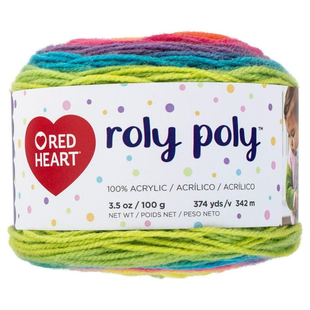 Red Heart Roly Poly Yarn (100 g / 3.5 oz), Rainbow - Walmart.ca