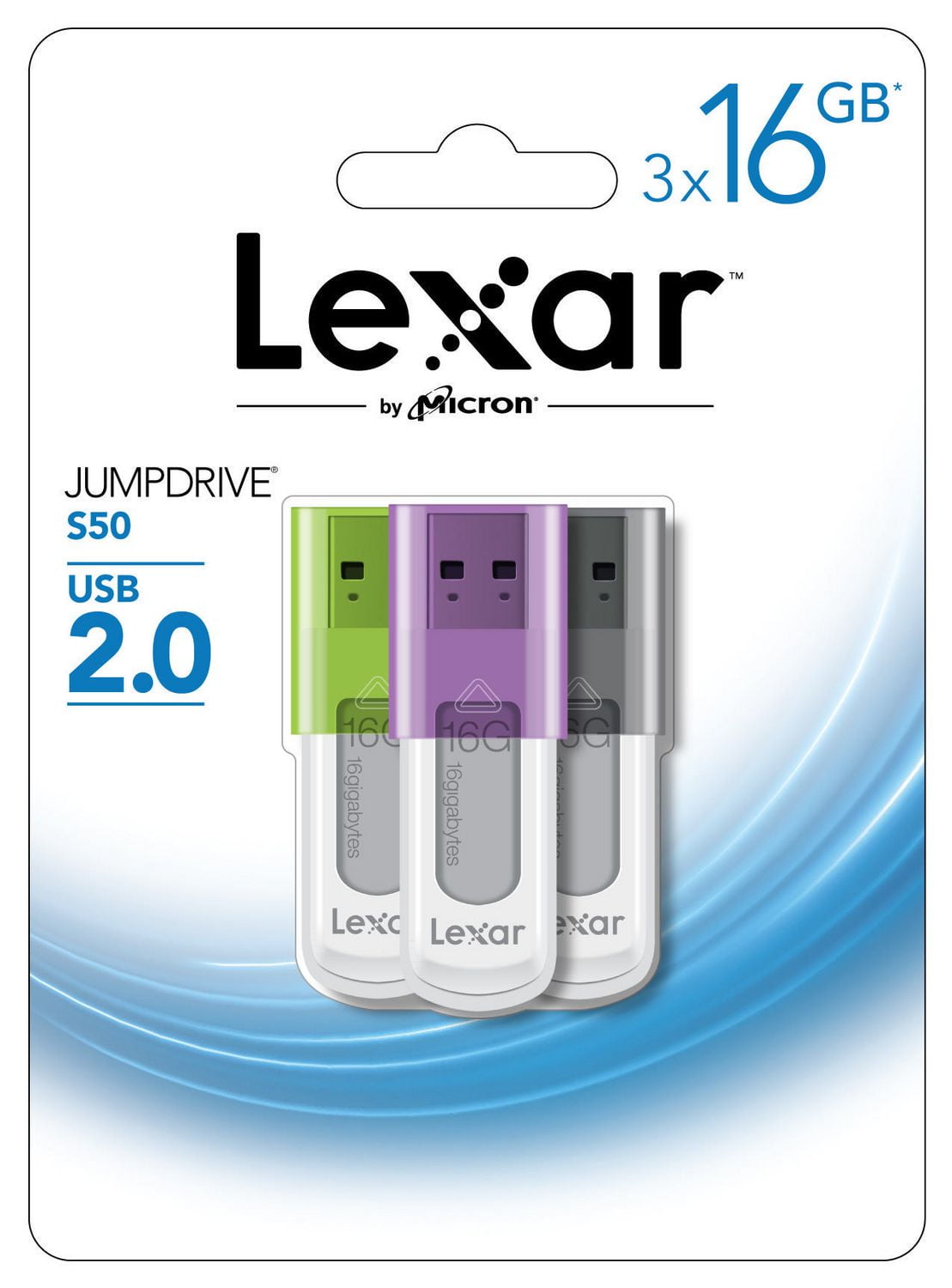 Lexar® JumpDrive® 3 Pack S50 USB 16GB 2.0 Flash Drive | Walmart Canada