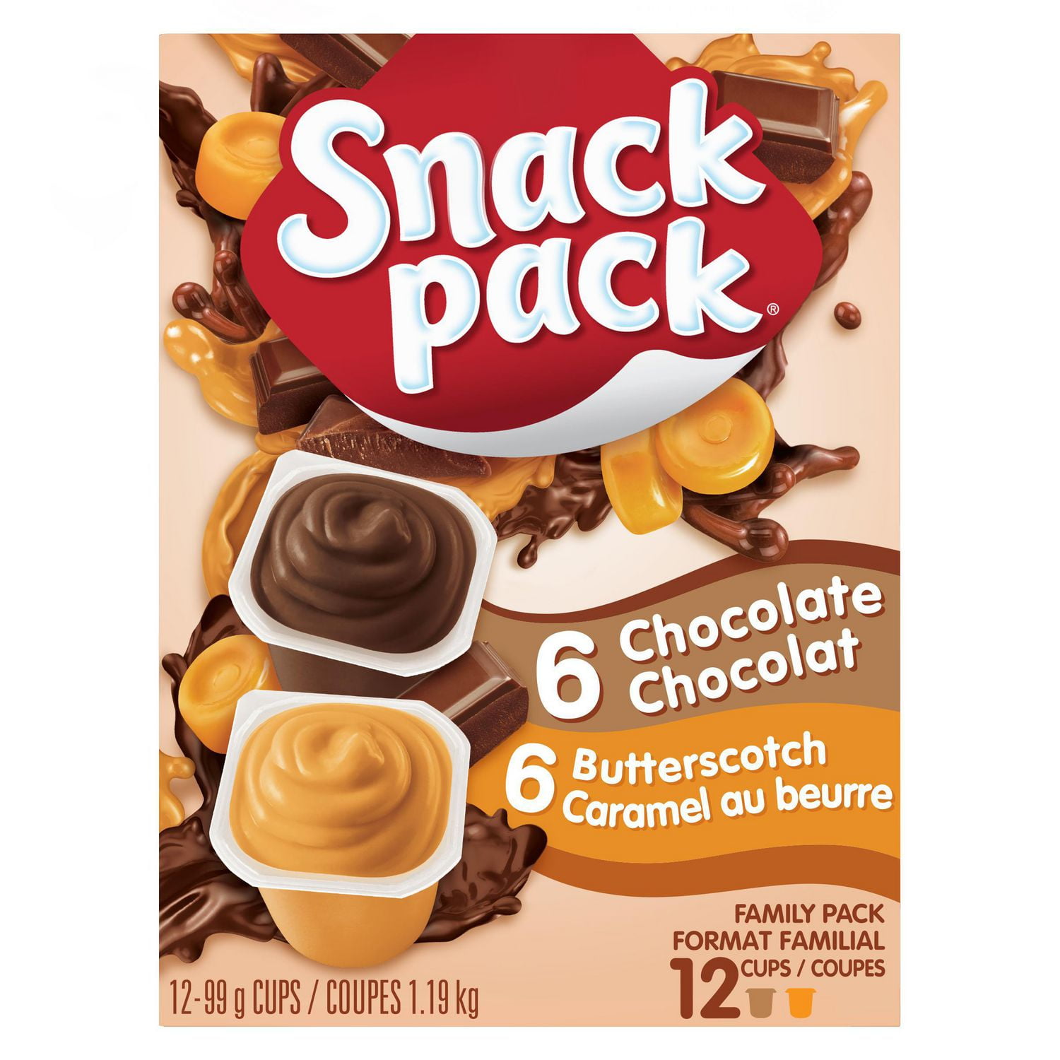 Snack Pack® Chocolate and Butterscotch Pudding Family Pack | Walmart Canada