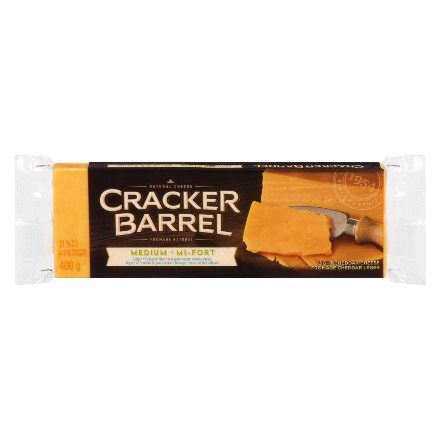 Cracker Barrel Medium Cheddar Light Natural Cheese | Walmart Canada