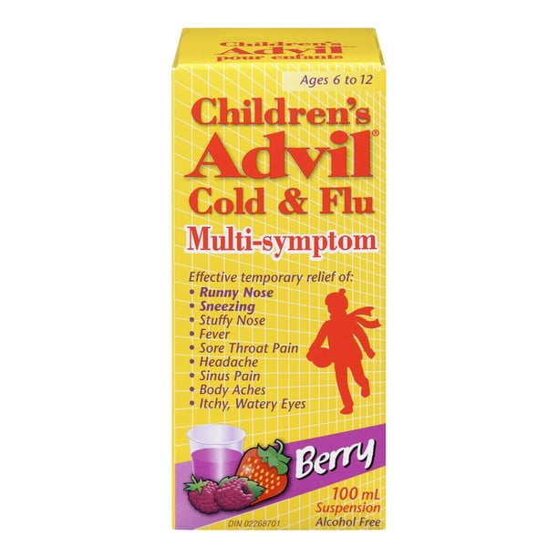 Children’s Advil Cold and Flu Multi-symptom Suspension 100mL, 100mL ...