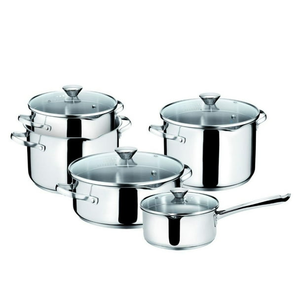 Lagostina Cook and Strain 9 piece Stainless Steel Cookware Set ...