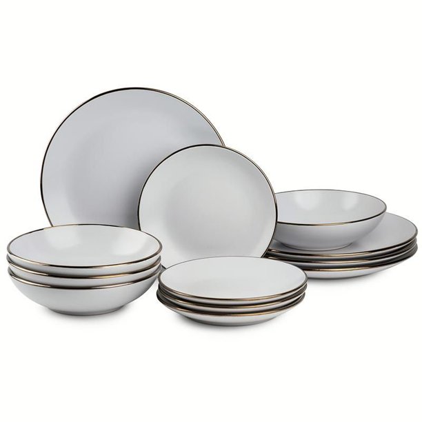 Thyme & Table 12 Piece Aria Dinnerware Set, Service for 4 - Walmart.ca